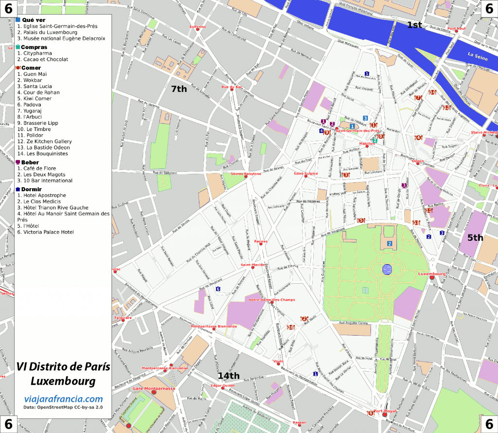 VI Distrito de París - Viajar a Francia